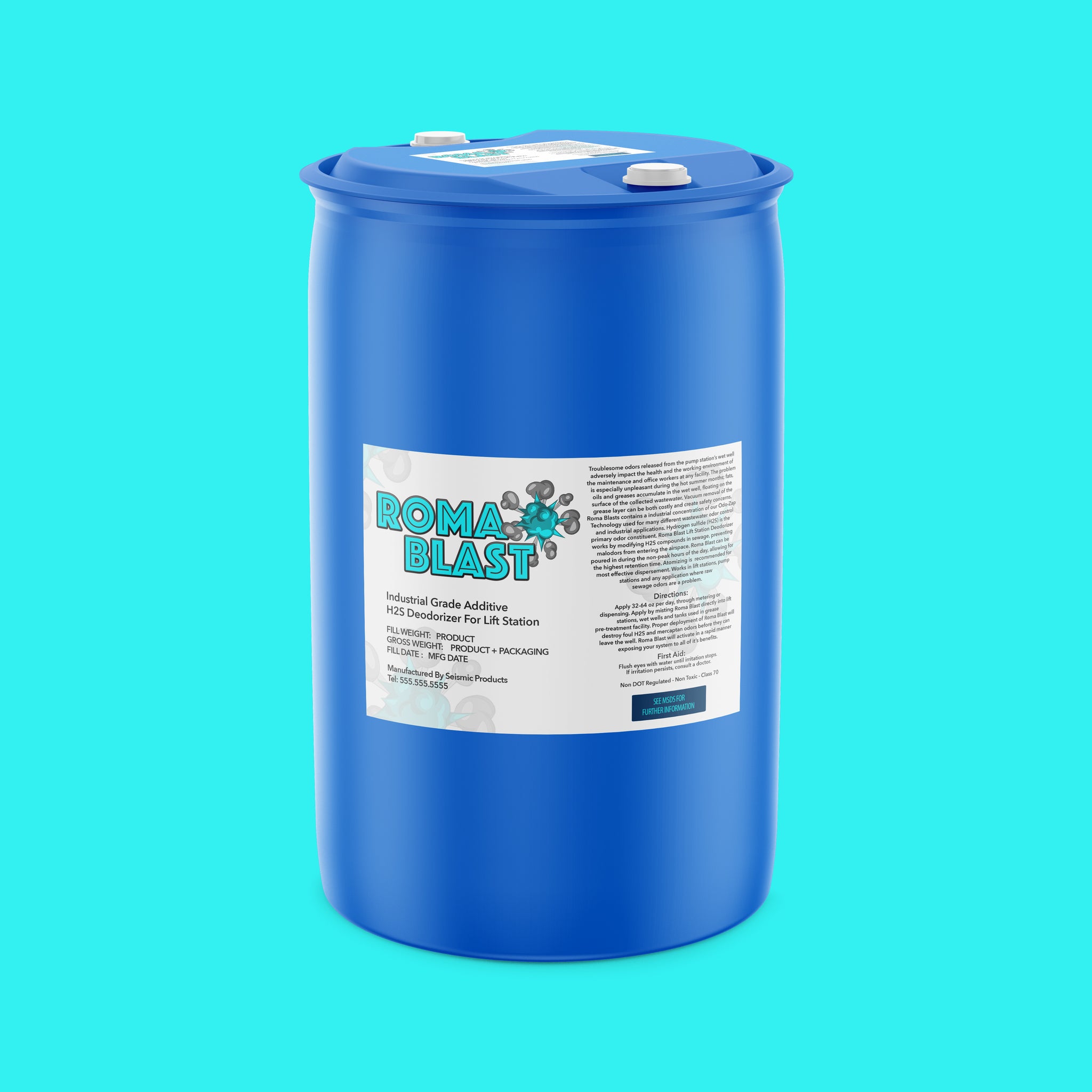 Roma Blast® Industrial Deodorizer For Lift Stations – Seismic Blends LLC